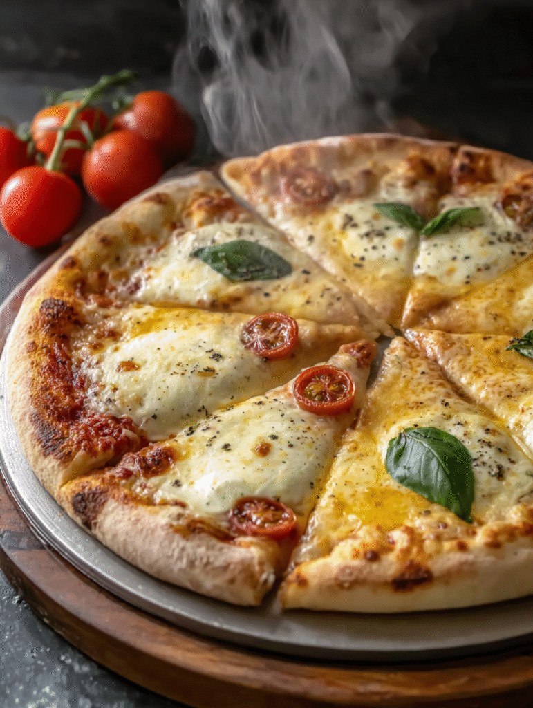 Ultimate Four-Cheese Pizza: Gooey, Crispy & Irresistible