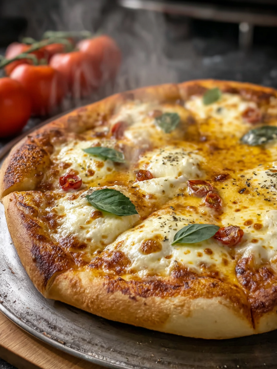 Ultimate Four-Cheese Pizza: Gooey, Crispy & Irresistible
