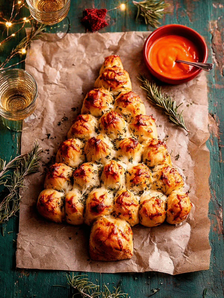 Cheesy Pull-Apart Christmas Tree Bread: The Perfect Holiday Showstopper