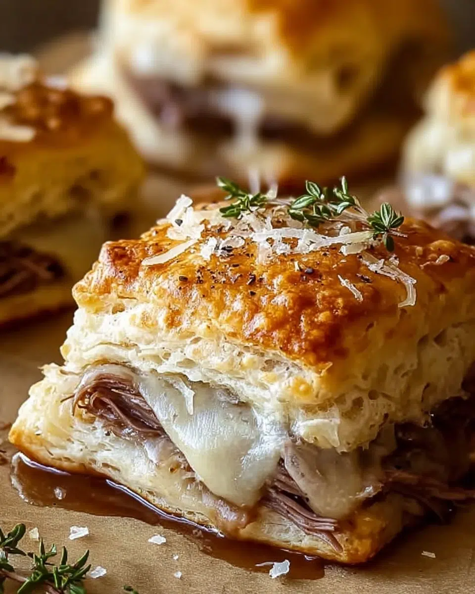Baked French Dip Biscuits – Easy Savory Sandwich Recipe