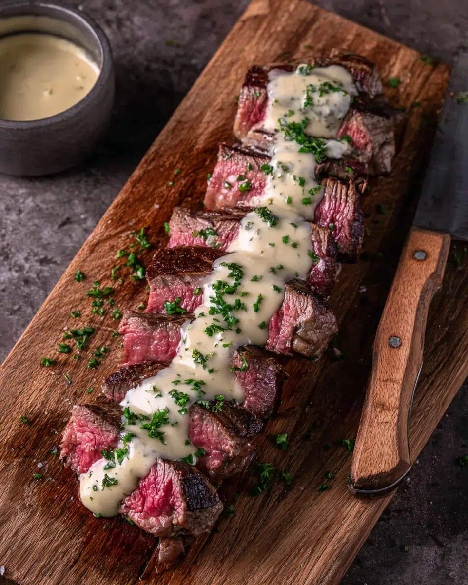 Pan Seared New York Strip Steak with Gorgonzola Cream Sauce ...